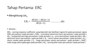 47.1 menghitung erc earning response coefficient (erc) | PPTX
