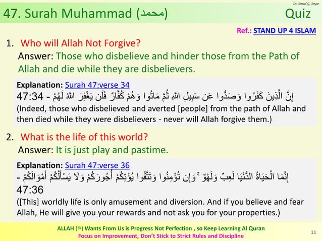Al Quran (Chapter 47): Surah Muhammad (ﷺ)[The Last Messenger of Allah ...