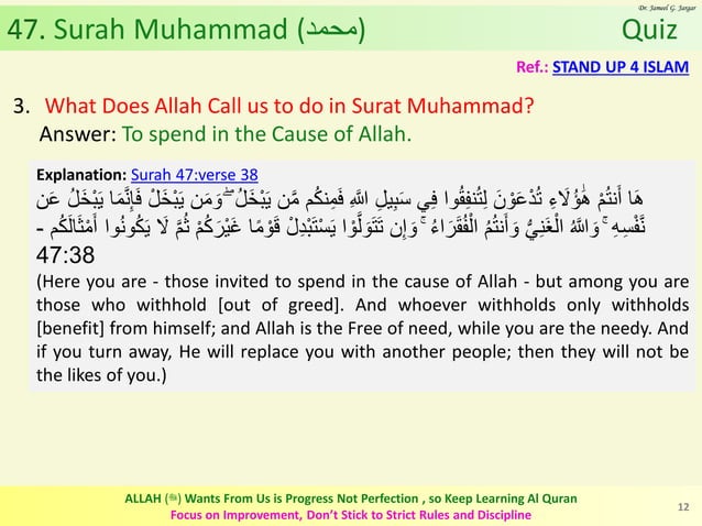 Al Quran (Chapter 47): Surah Muhammad (ﷺ)[The Last Messenger of Allah ...