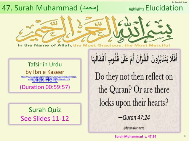 Al Quran (Chapter 47): Surah Muhammad (ﷺ)[The Last Messenger of Allah ...