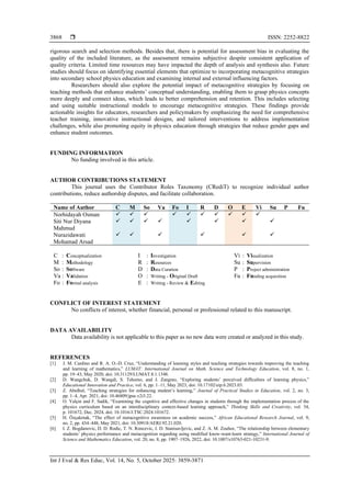 A systematic review of metacognitive dynamics in secondary physics ...