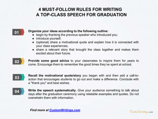 COMPLETE GUIDE ON WRITING A SPEECH FOR GRADUATION | PPTX