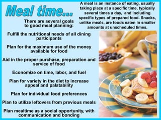 MEAL PLANNING (5COURSE MEAL) | PPT