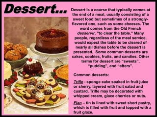MEAL PLANNING (5COURSE MEAL) | PPT