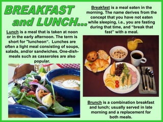 MEAL PLANNING (5COURSE MEAL) | PPT