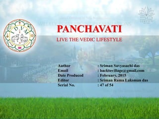 Panchavati - Live the Vedic Lifestyle | PPTX