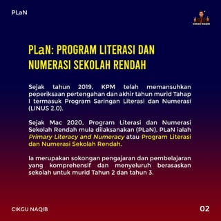 PLaN (Program Literasi dan Numerasi Sekolah Rendah) | PDF