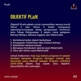 PLaN (Program Literasi dan Numerasi Sekolah Rendah) | PDF