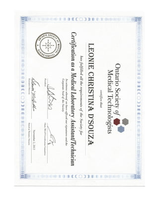 OSMT Certificate | PDF