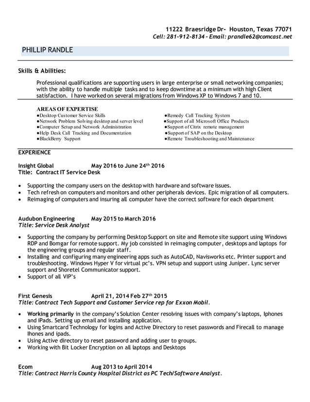 Phillip Randle Resume Revised | PDF