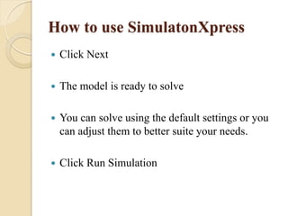 Introduction to SOLIDWORKS SimulationXpress | PDF