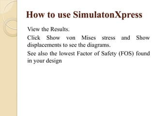 Introduction to SOLIDWORKS SimulationXpress | PDF