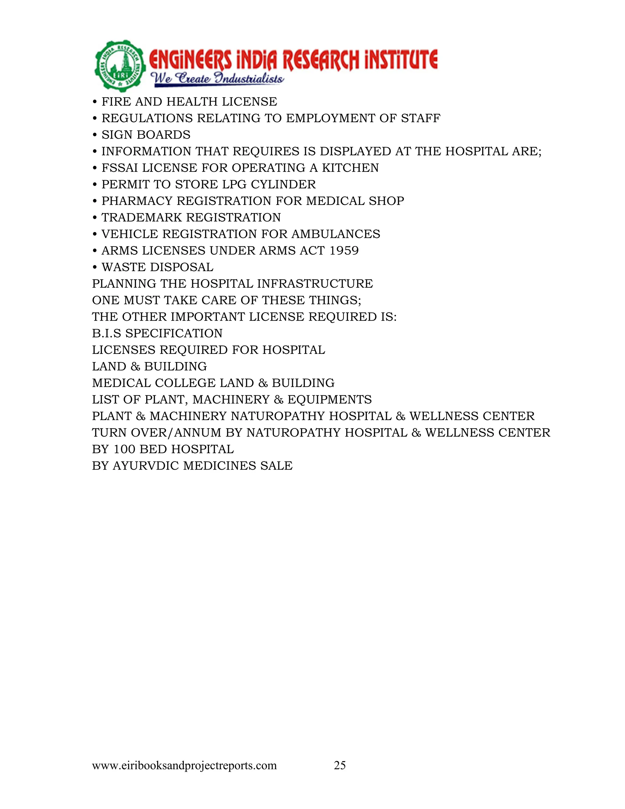 Detailed Project Report on 750 BEDS HOSPITAL & MEDICAL COLLEGE ...