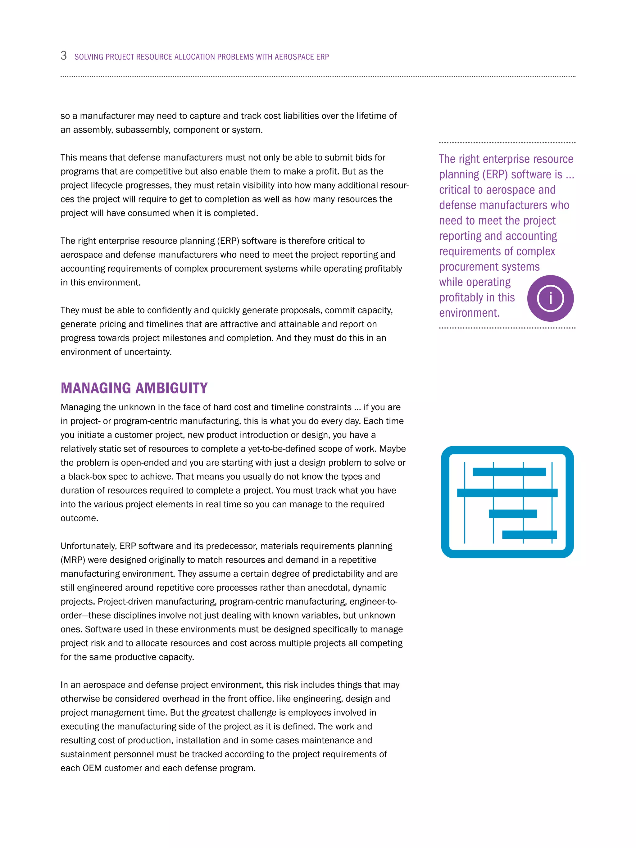 SOLVING PROJECT ALLOCATION RESOURCE PROBLEMS WITH AEROSPACE ERP | PDF