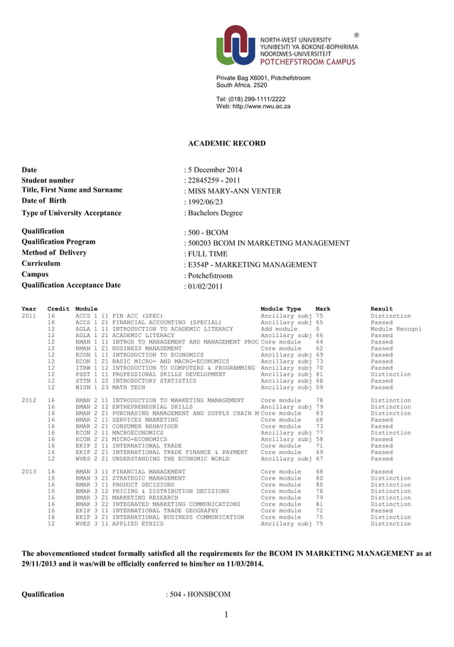 Academic record | PDF