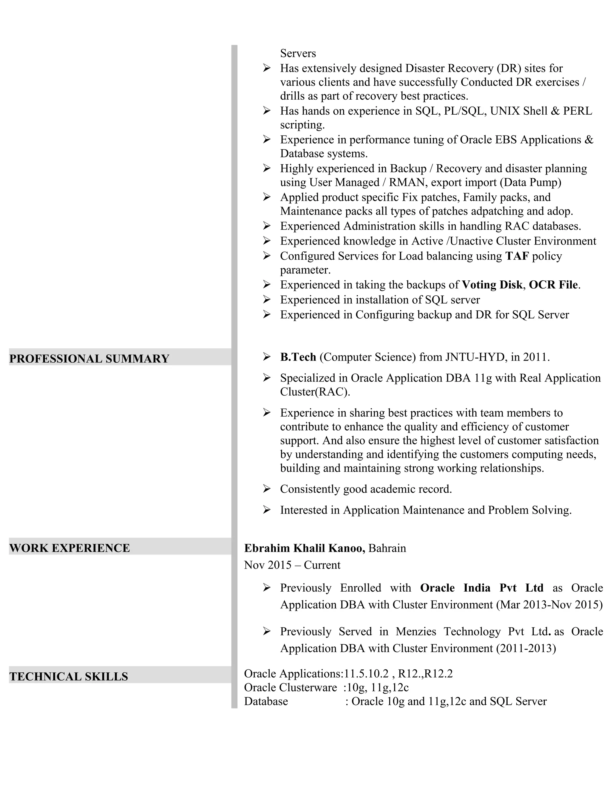 Shaik Abdul Hadi | DOC | Databases | Computer Software and Applications
