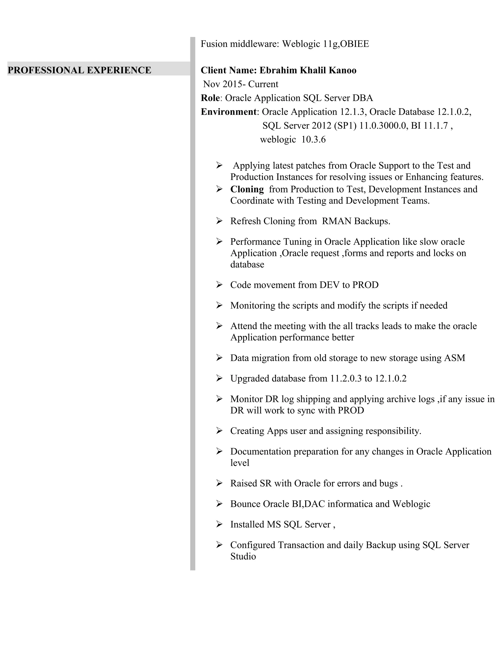 Shaik Abdul Hadi | DOC | Databases | Computer Software and Applications