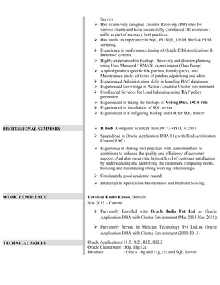 Shaik Abdul Hadi | DOC | Databases | Computer Software and Applications