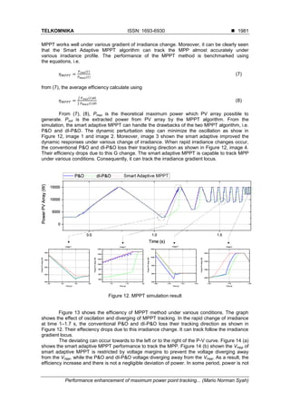 Performance enhancement of maximum power point tracking for grid-connected photovoltaic system ...