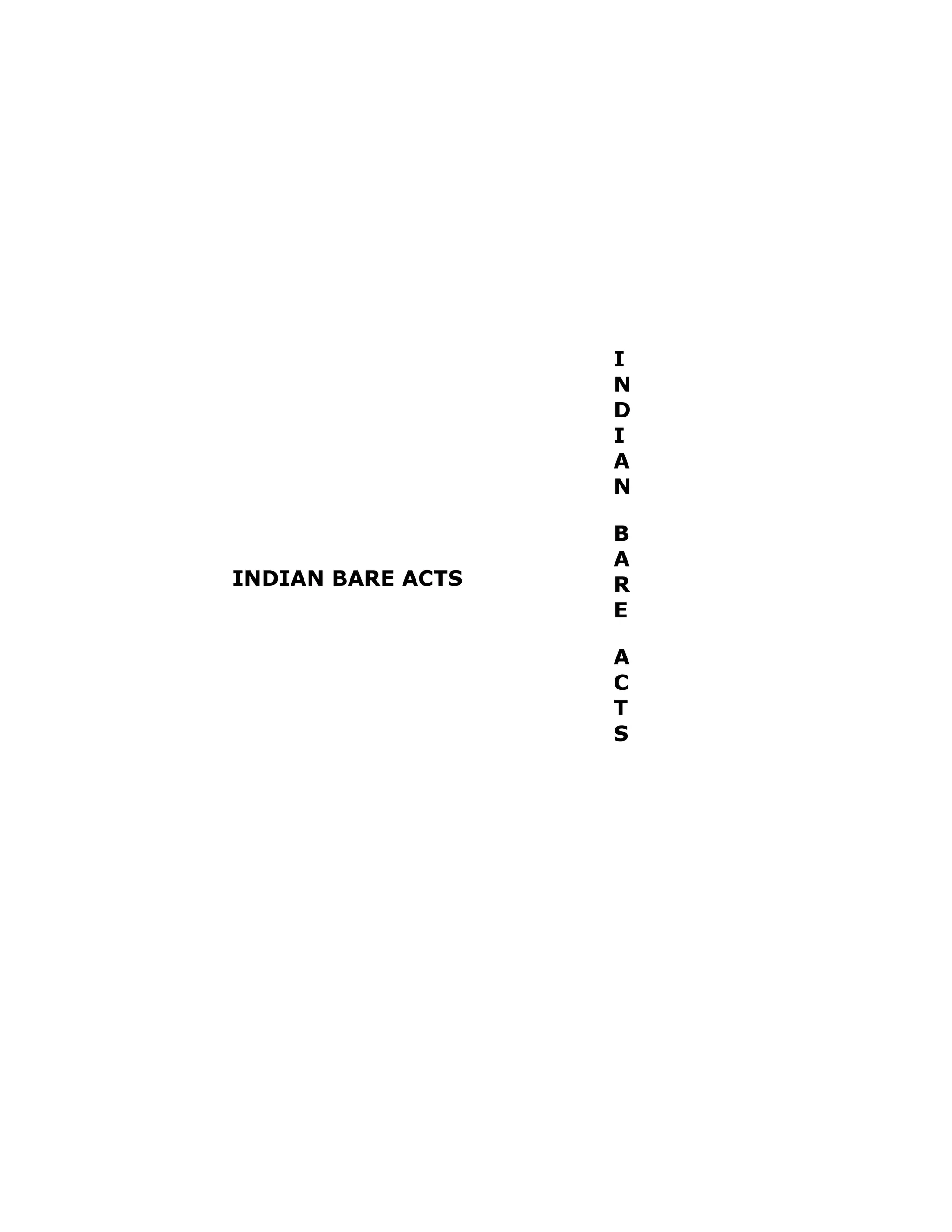 Indian Bare Acts | PDF