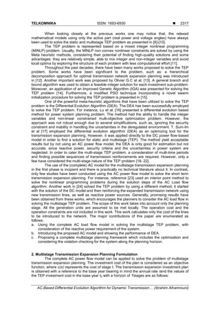 AC-Based Differential Evolution Algorithm for Dynamic Transmission ...
