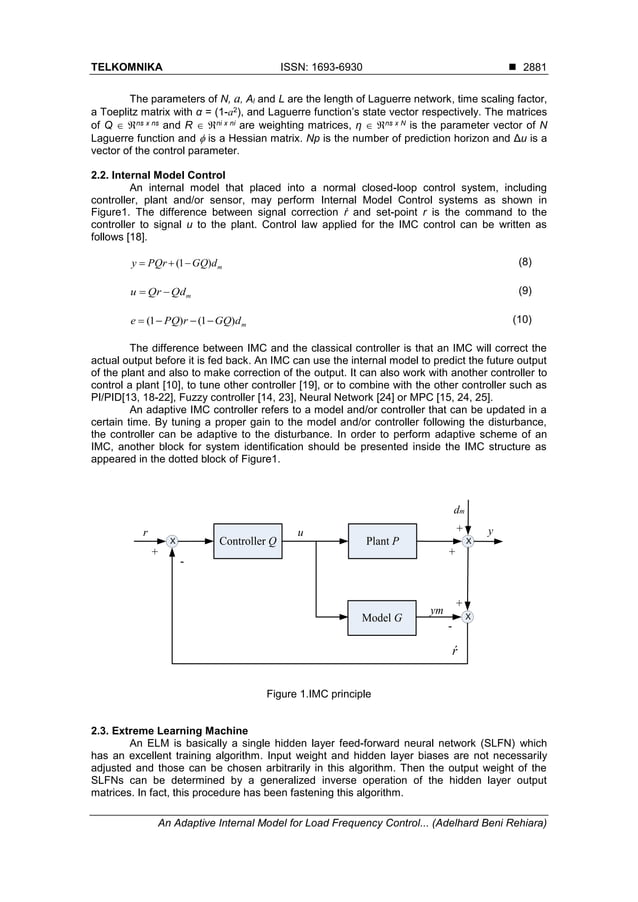 An Adaptive Internal Model for Load Frequency Control using Extreme Learning Machine | PDF