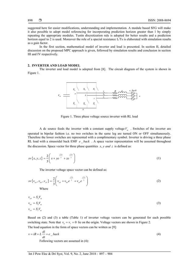 Modular Approach to Implement Model Predictive Control on Three Phase Voltage Source Inverter | PDF