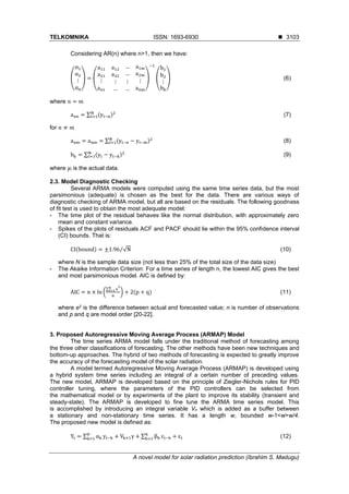 A novel model for solar radiation prediction | PDF