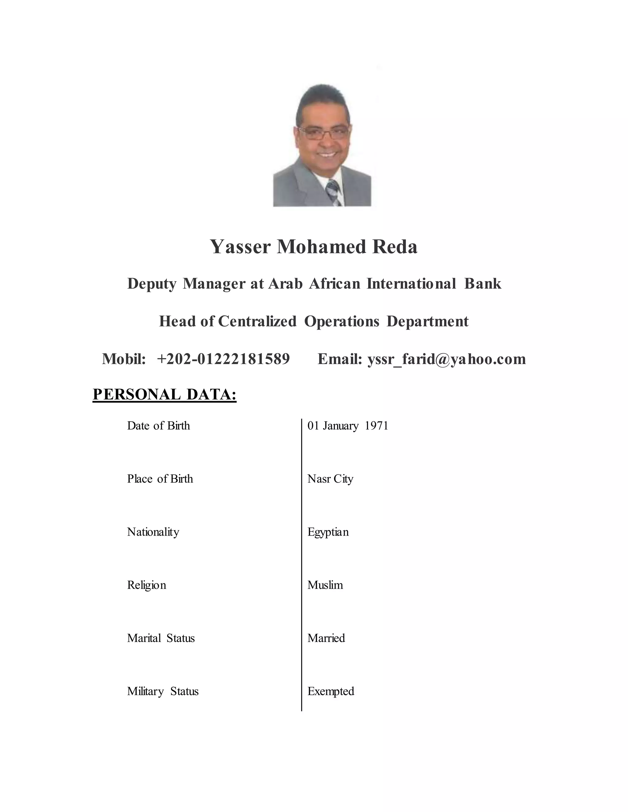 Yasser Mohamed Reda Farid doc | PDF