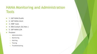 SAP HANA Overview | PPTX | Databases | Computer Software and Applications