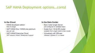 SAP HANA Overview | PPTX | Databases | Computer Software and Applications