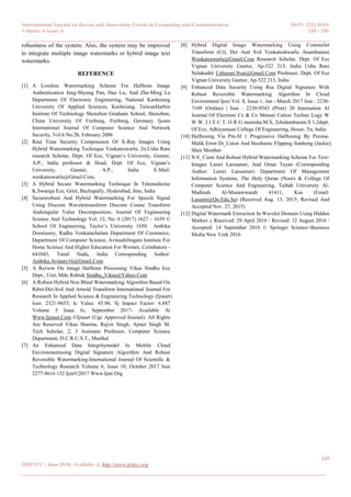 Hybrid Algorithm for Enhanced Watermark Security with Robust Detection ...