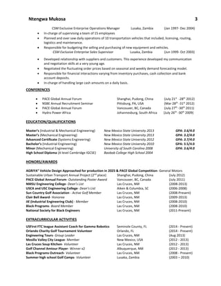 Ntengwa_Engineering Resume_03-2015 | PDF