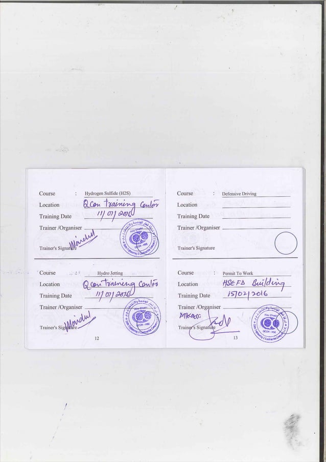 Training Passport | PDF