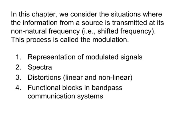 Bandpass Signalling & Communication Aspects | PPT