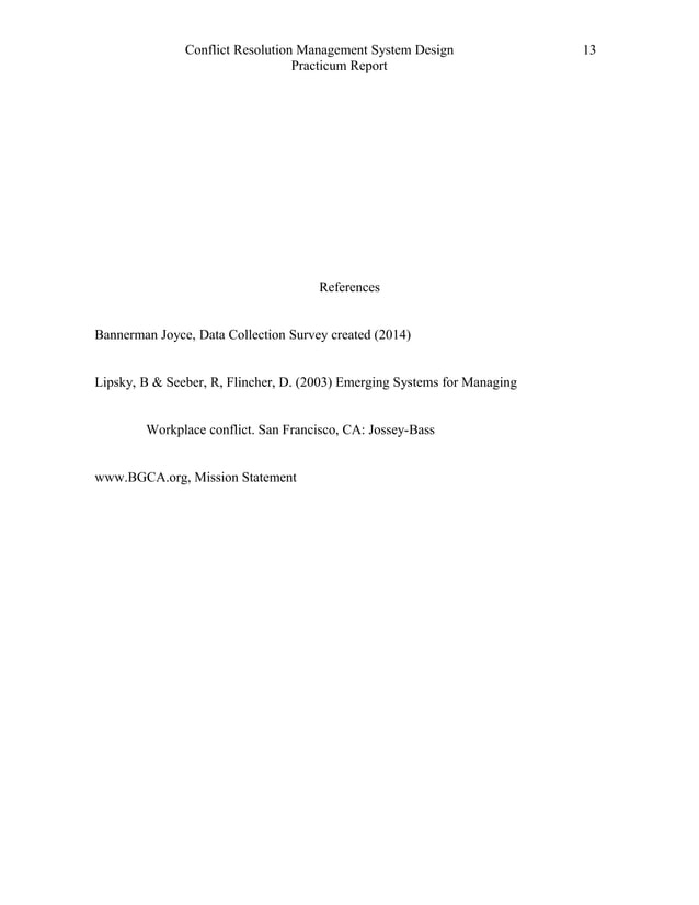 Conflict Resolution Management System Design for printing | DOC