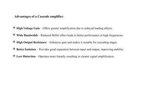 472-Cascode amplifier.pptx multi stage amplifier | PPTX