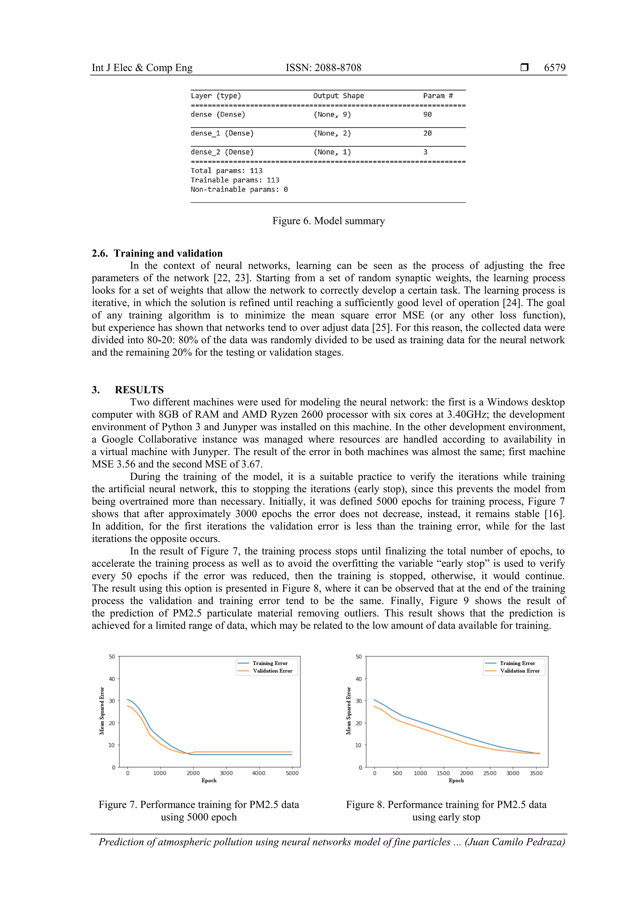 Prediction of atmospheric pollution using neural networks model of fine particles in the town of ...