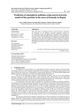 Predicting Air Pollution Using Neural Networks | PDF
