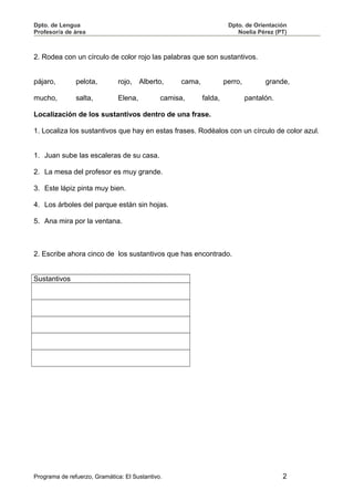 ejercicios-sobre-sustantivos | DOC