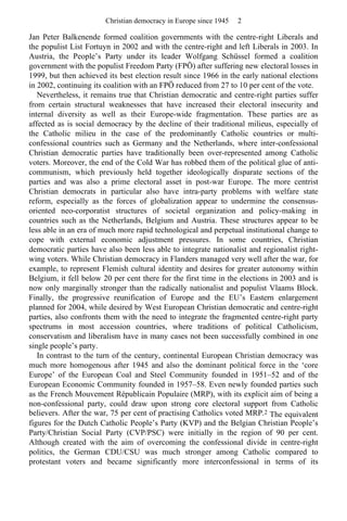 Christian Democracy in Europe since 1945 Michael Gehler | PDF