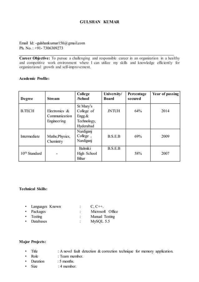 Gulshan-resume8888 | DOCX