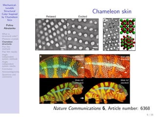Presentation - Mechanical-tunable Structural Color Inspired by Chameleon Skin | PPT