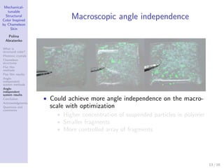 Presentation - Mechanical-tunable Structural Color Inspired by Chameleon Skin | PPT | Free Download