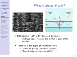 Presentation - Mechanical-tunable Structural Color Inspired by Chameleon Skin | PPT | Free Download