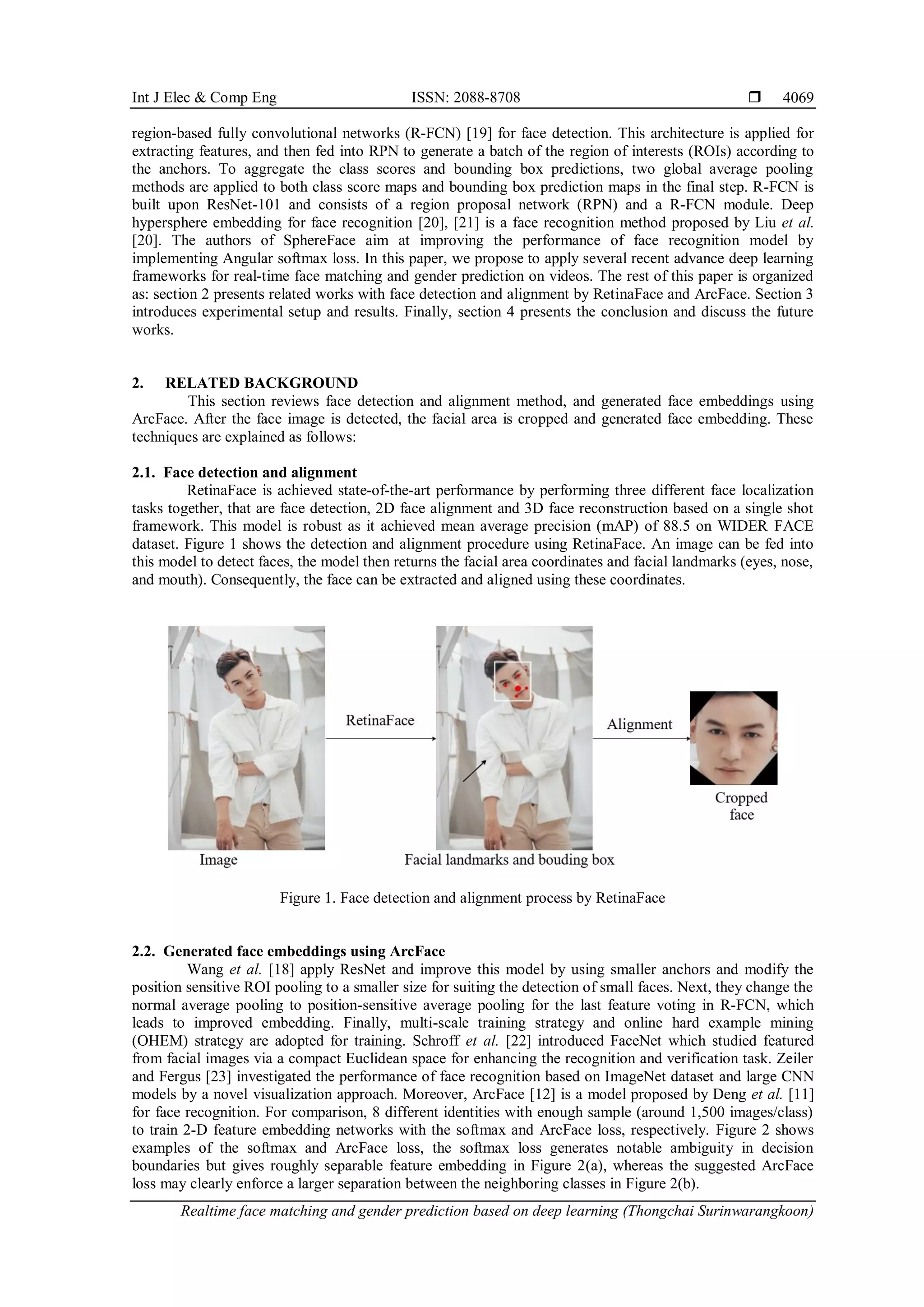 Realtime face matching and gender prediction based on deep learning | PDF