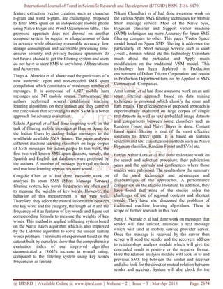 A Survey: SMS Spam Filtering | PDF