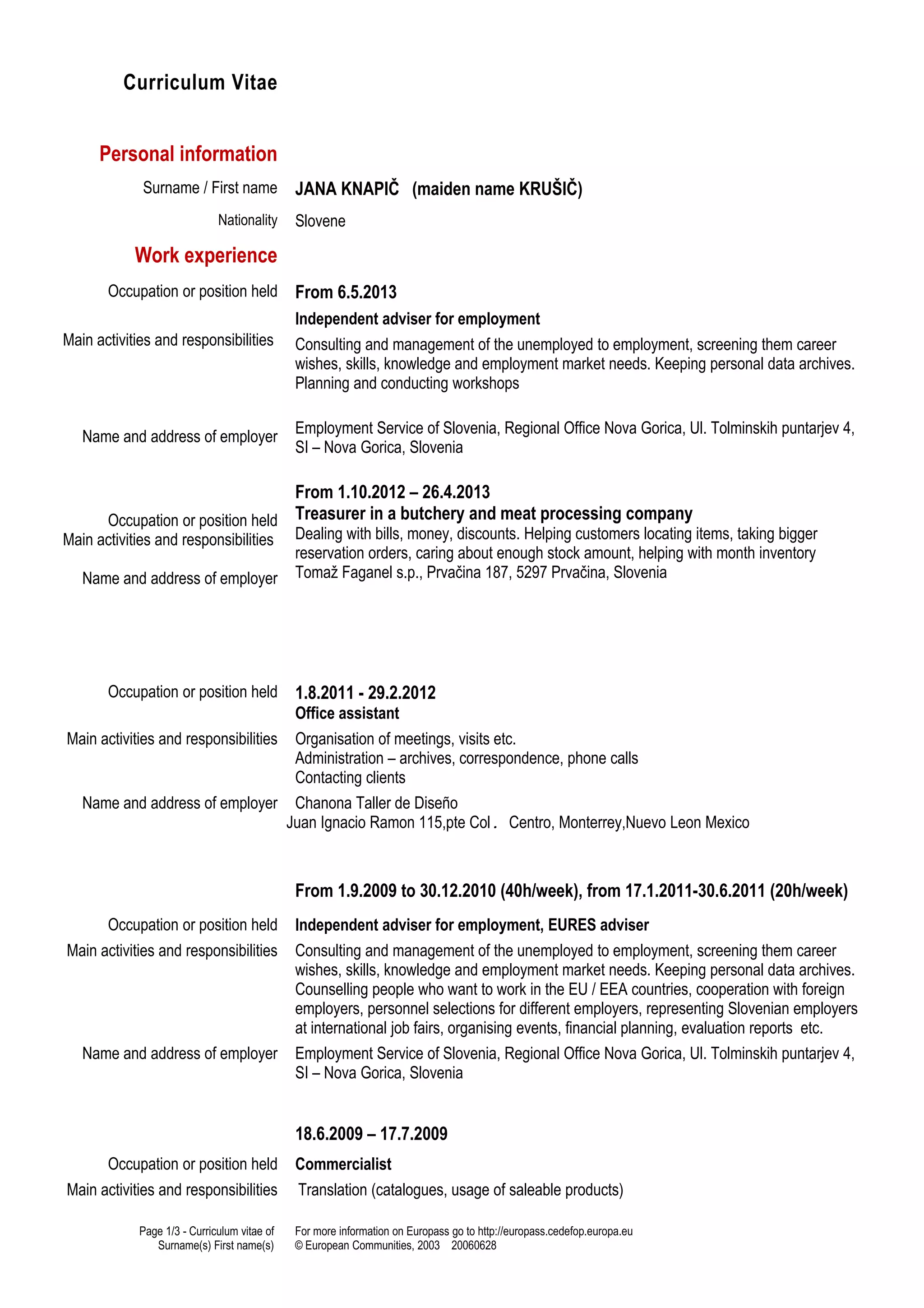CV ENG | DOC | Resume Writing and Advice | Job Search