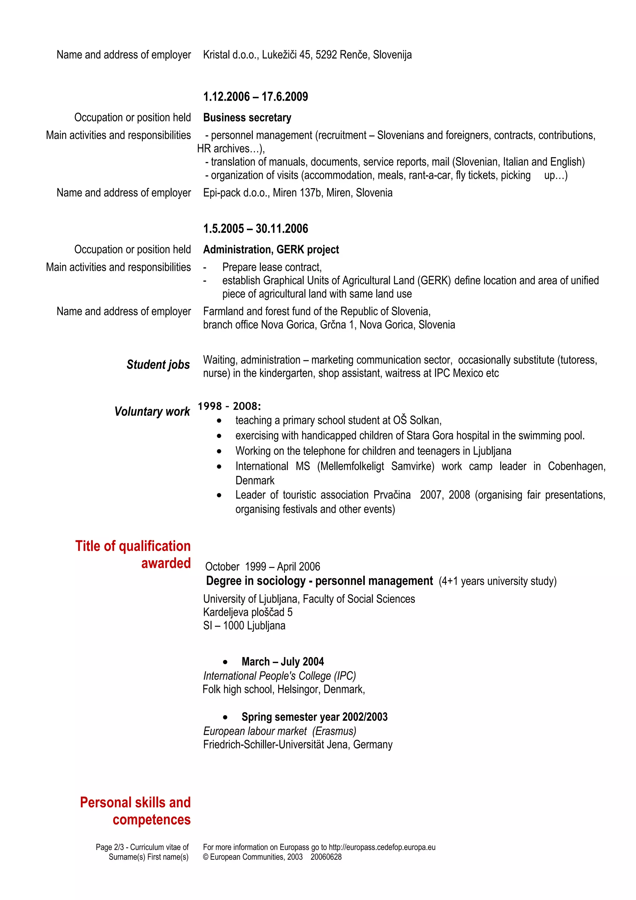 CV ENG | DOC | Resume Writing and Advice | Job Search