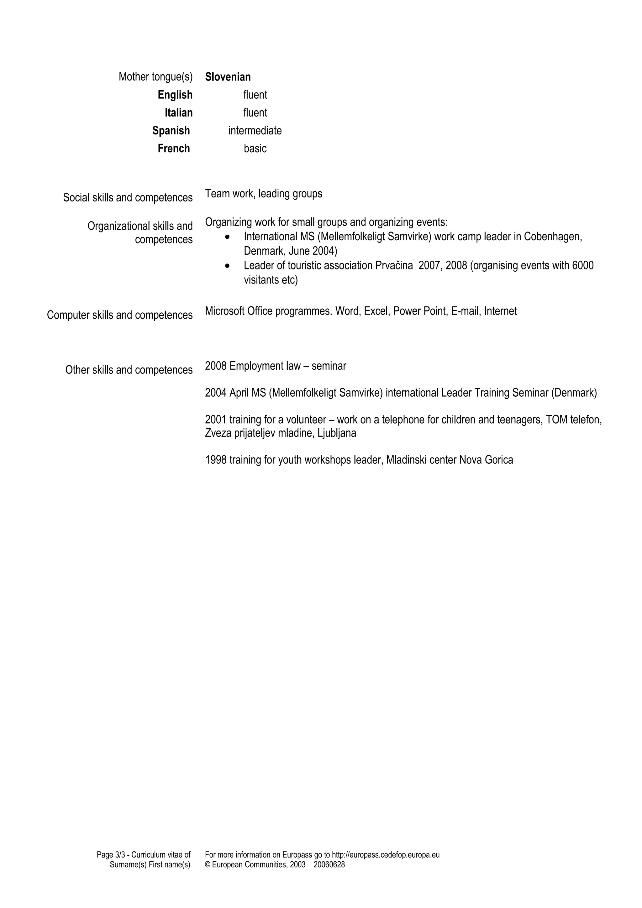 CV ENG | DOC | Resume Writing and Advice | Job Search